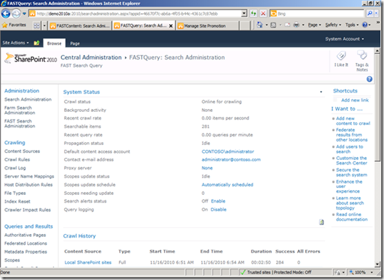 A Static State: Part 5 - FAST for SharePoint 2010 Service Configuration
